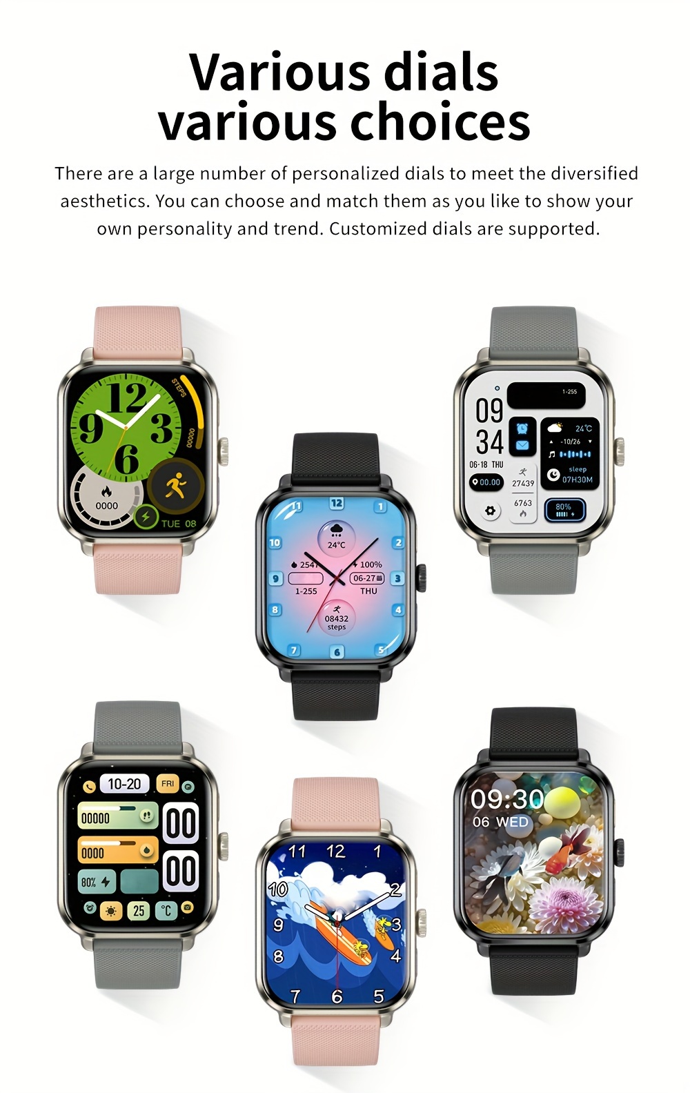 For New IPhone Smart Watch High Refresh AMOLED Screen Always Show Time ...