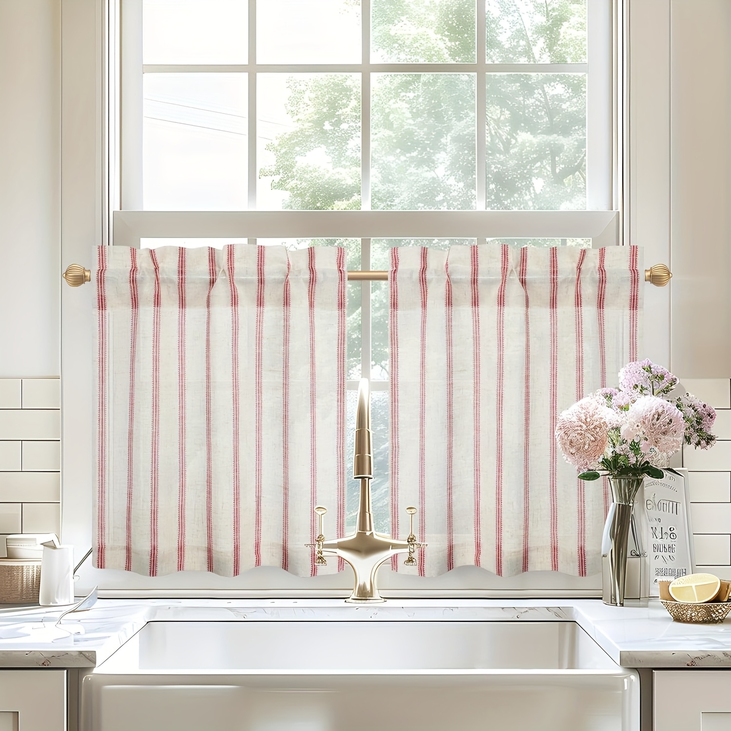 kitchen curtains sold on Temu United States