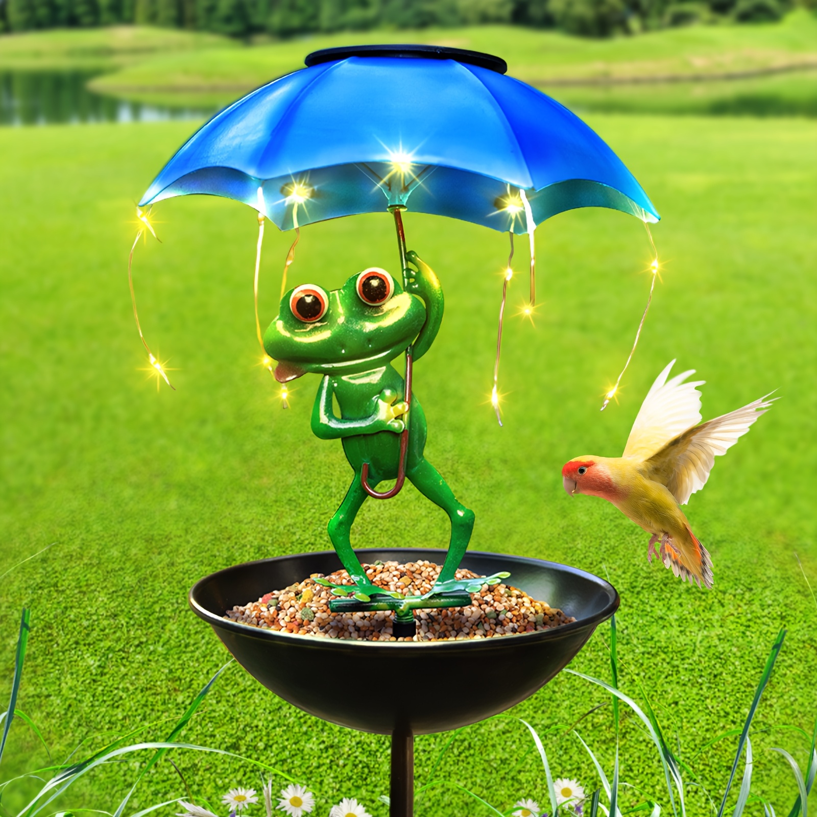 frog garden decor sold on Temu United States