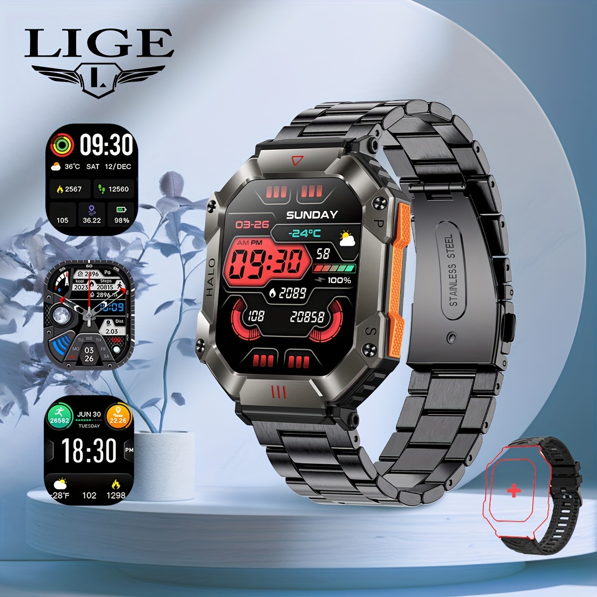 Smart Watch (answer/make Call) Super Large Battery 650mah - Temu