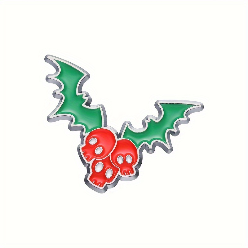 Punk Hip Hop Cool Halloween Skull Bat Design Brooch Casual - Temu ...