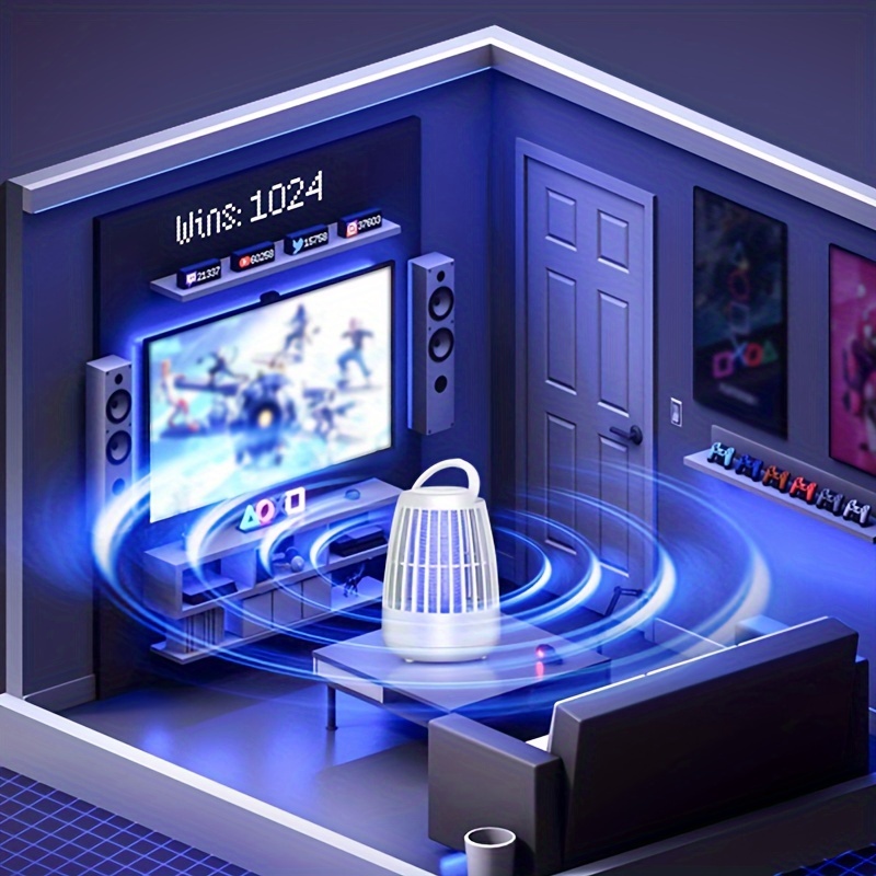 1pc Portable Electric Mosquito Killer Lamp Usb Rechargeable Indoor ...