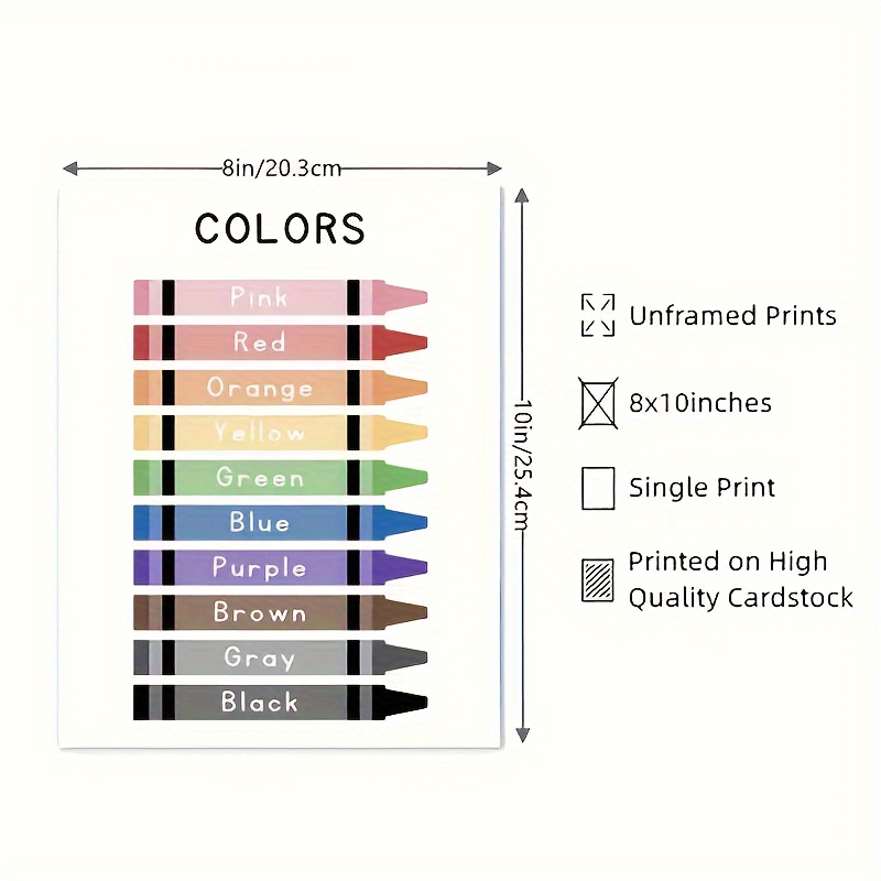 Educational Posters Montessori Classroom Decor Color Shape - Temu United