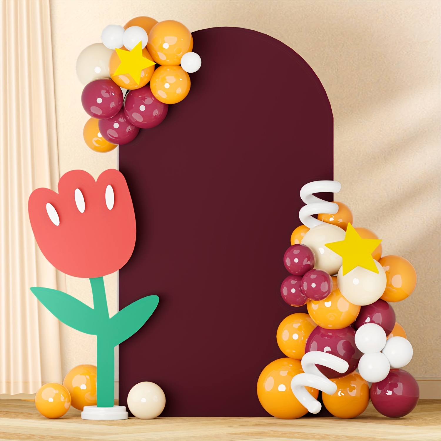 Burgundy Wedding Arch Cover Spandex Backdrop Frame Stand - Temu