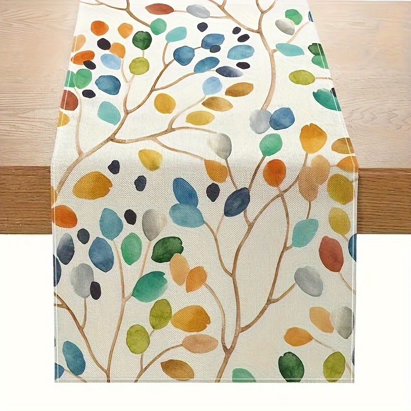 Farmhouse Style Autumn Abstract Table Runner Perfect - Temu