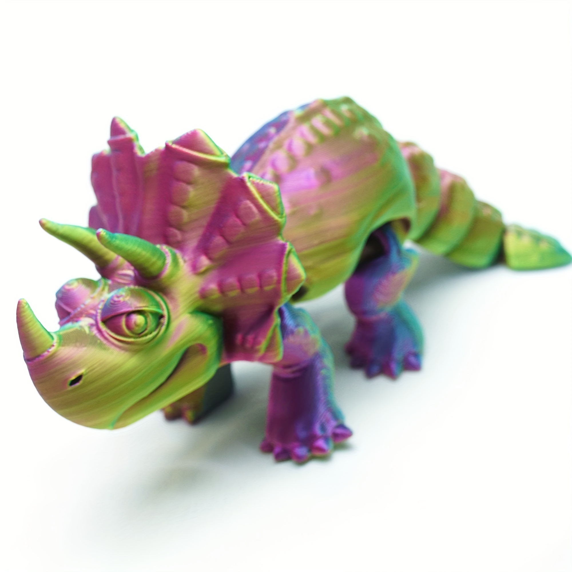 3d Printed Laser Triceratops Dinosaur Articulated Poseable - Temu