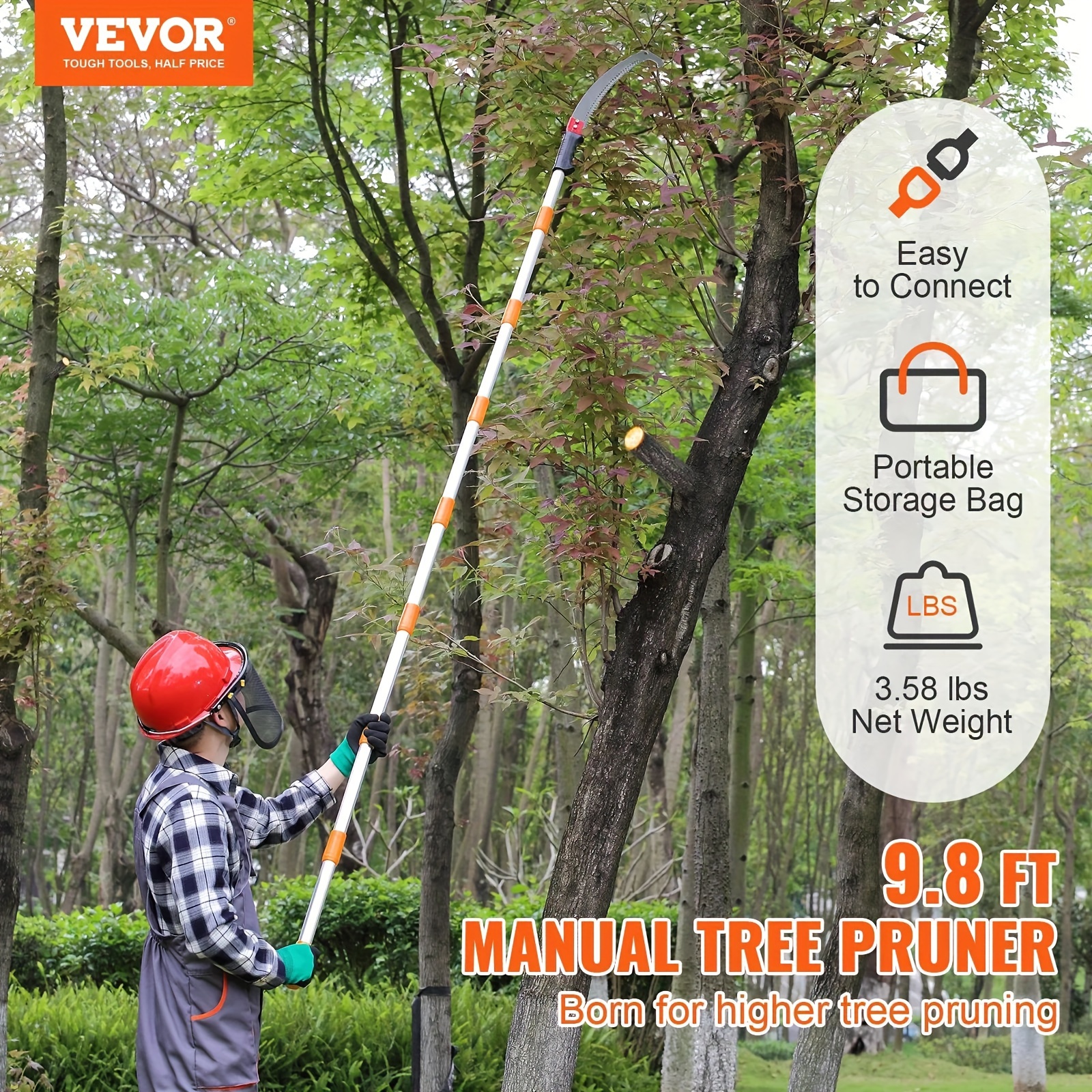 Manual Pole Saw Extendable Tree Pruner Sharp Steel Blade - Temu