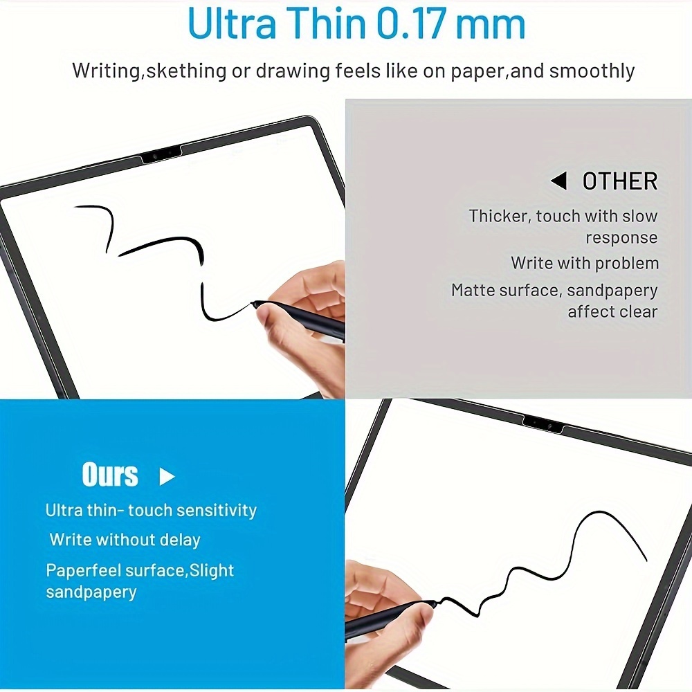 Paper Like Feel Film Matte Pet Painting Write Ipad Air Pro - Temu