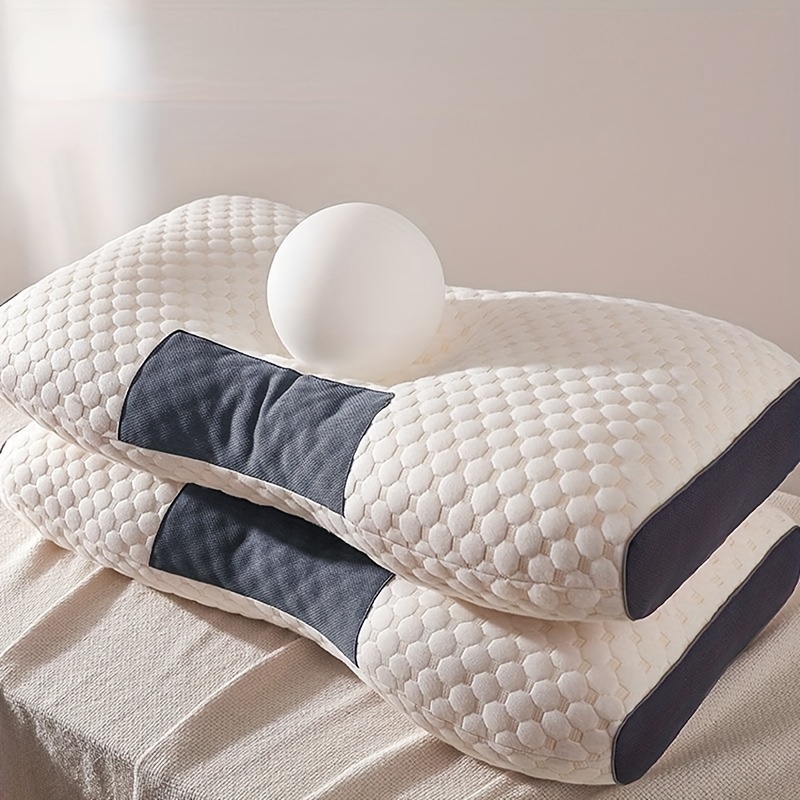 Spa Massage Pillow Help Sleep Protect Neck Knitted Cotton - Temu