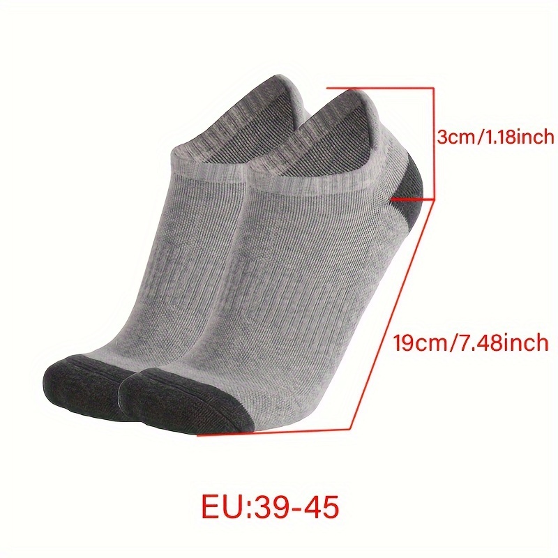 1 pair of mens simple solid liner anklets socks cotton comfy breathable ...