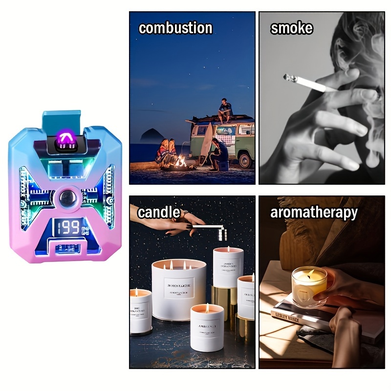 Fashion Rechargeable Electric Lighter Windproof Waterproof - Temu