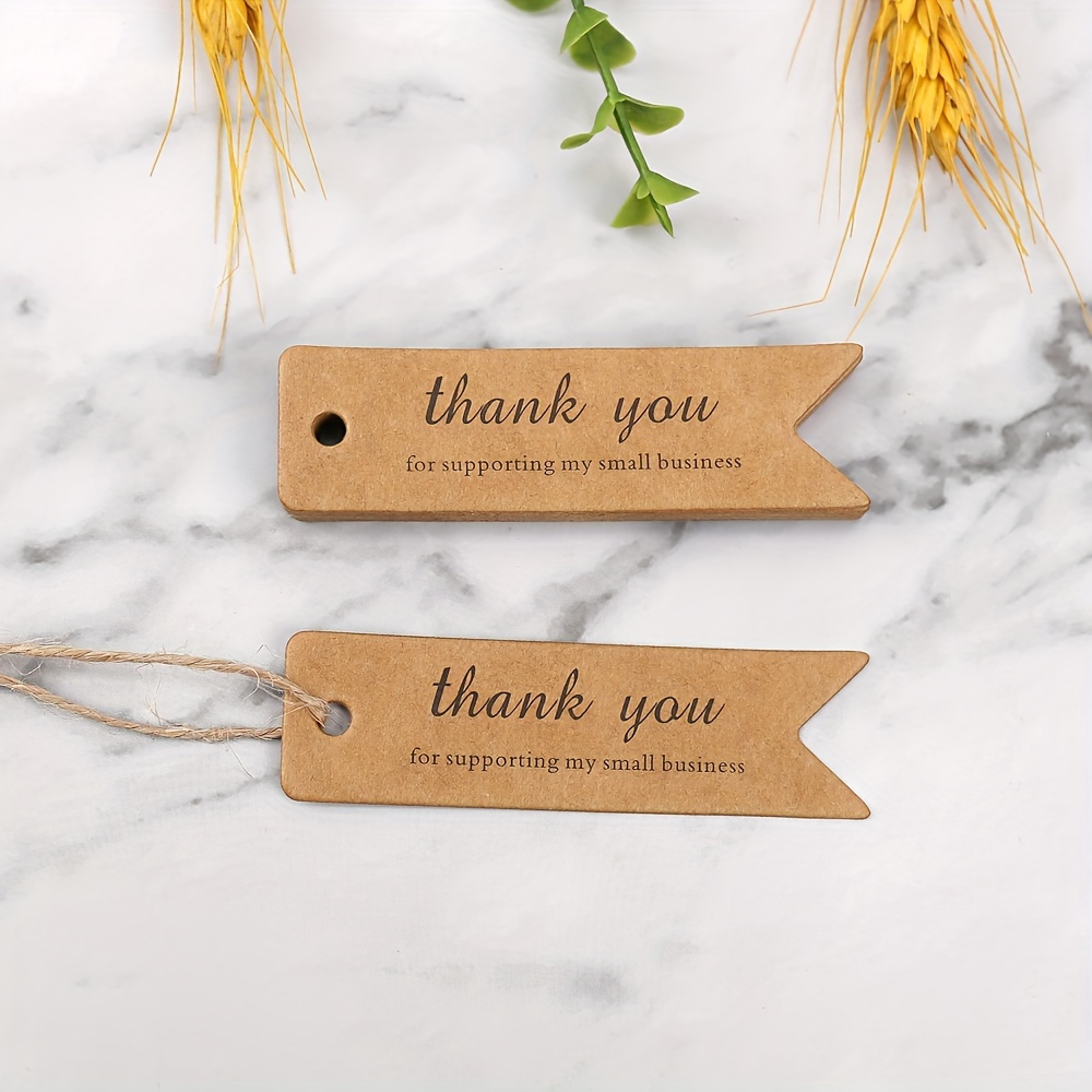Gift Tags Kraft Tags Letter "thank Supporting Small - Temu