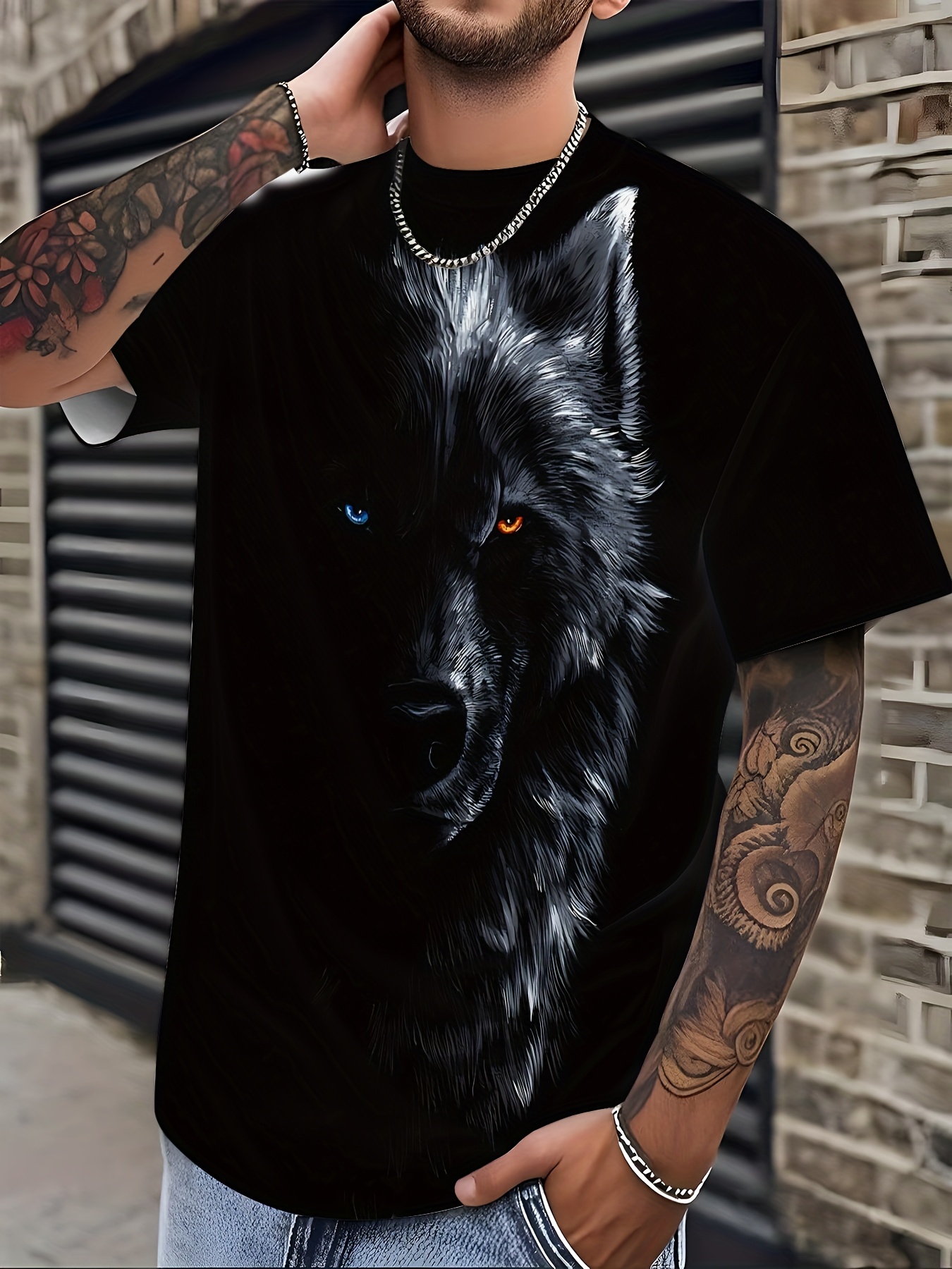 wolf shirt sold on Temu United States