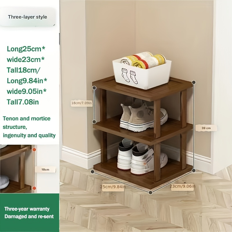 Multi tier Shoe Rack Entryway Bamboo Shoe Rack Closet - Temu United ...