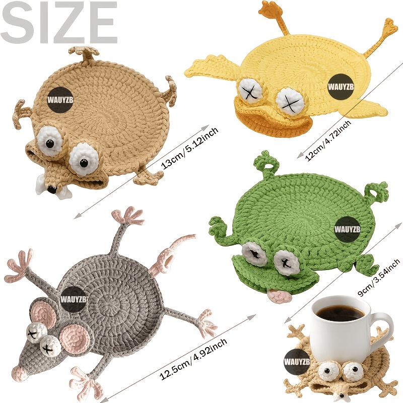 crochet coasters sold on Temu United States