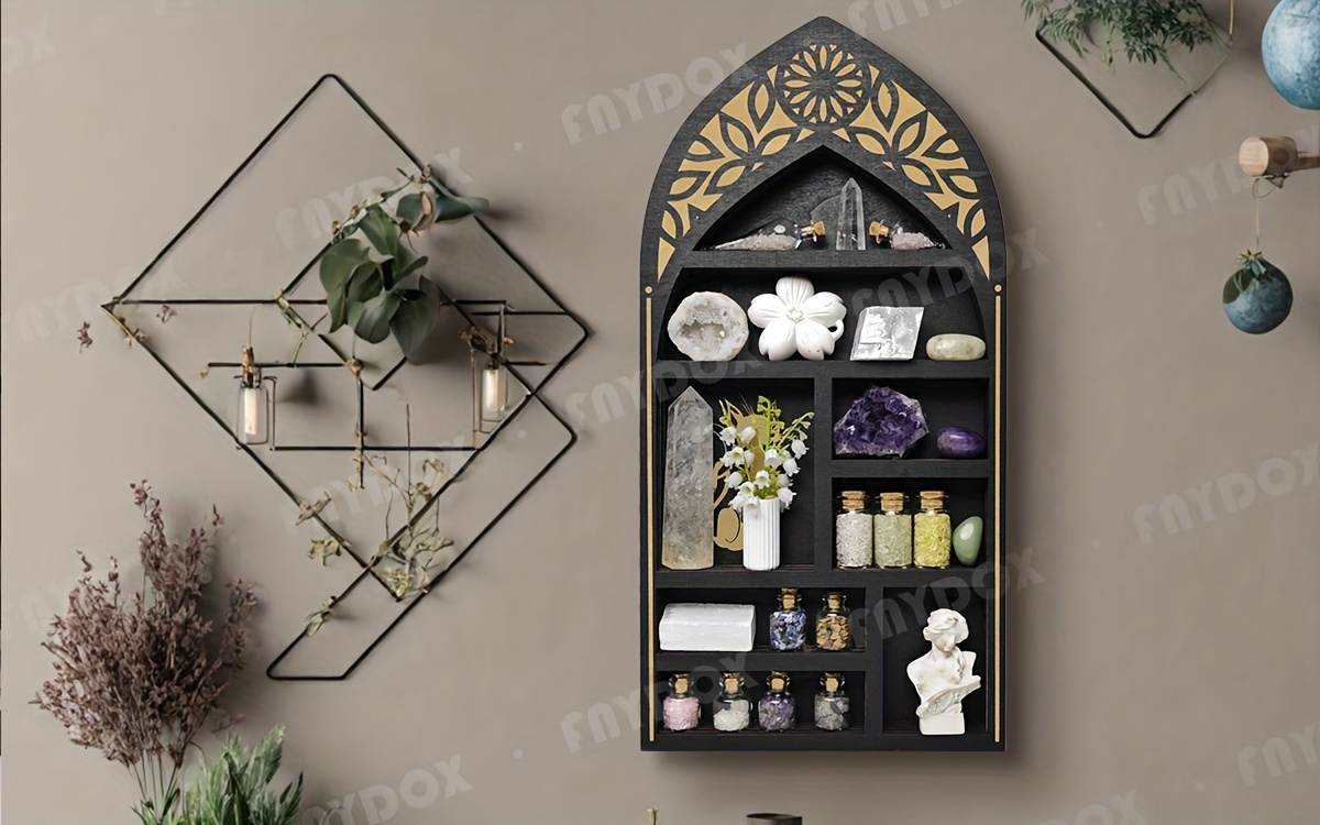 display shelf cat goddess wooden - Temu