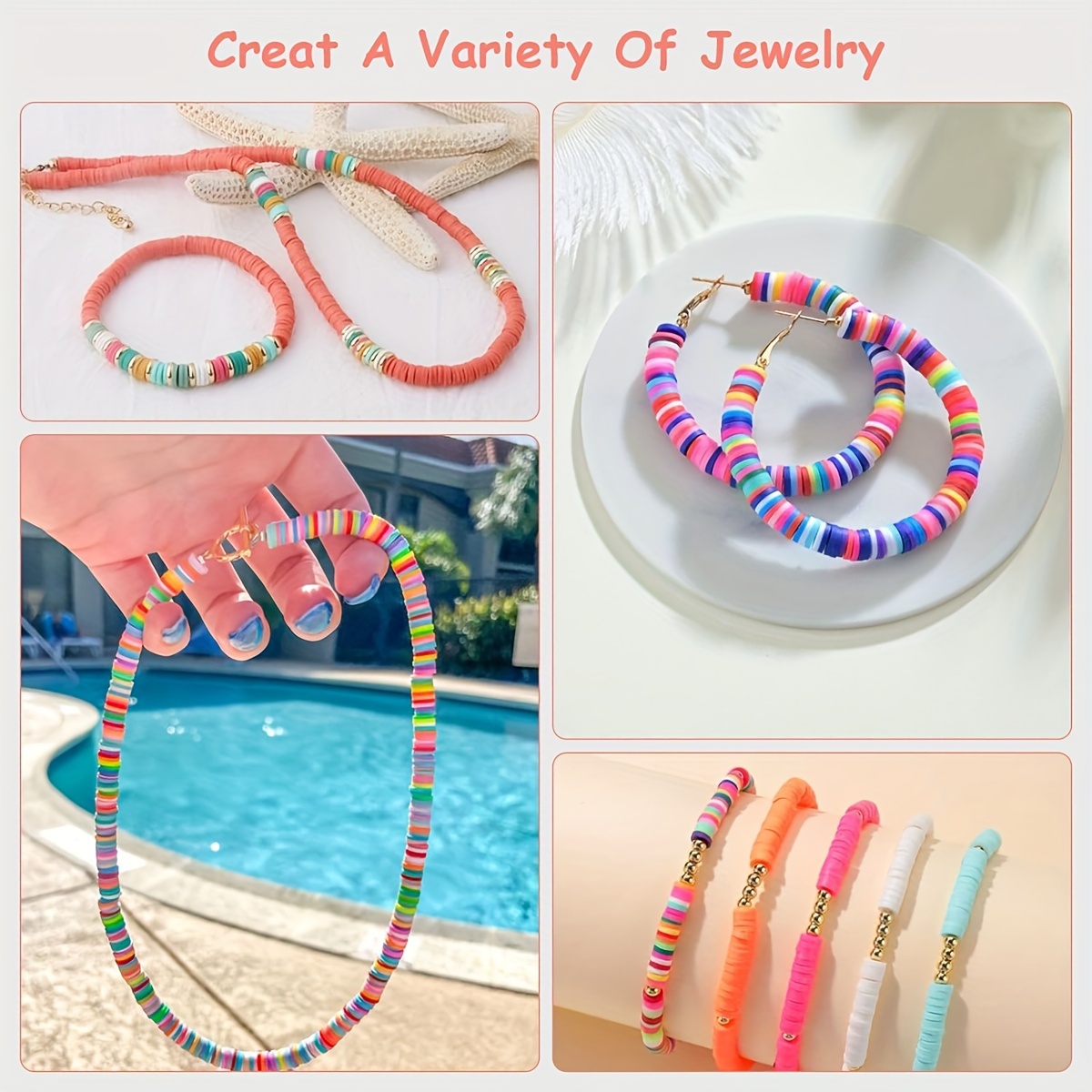 Clay Beads Bracelet Making Kits Cute Themed Plastic - Temu