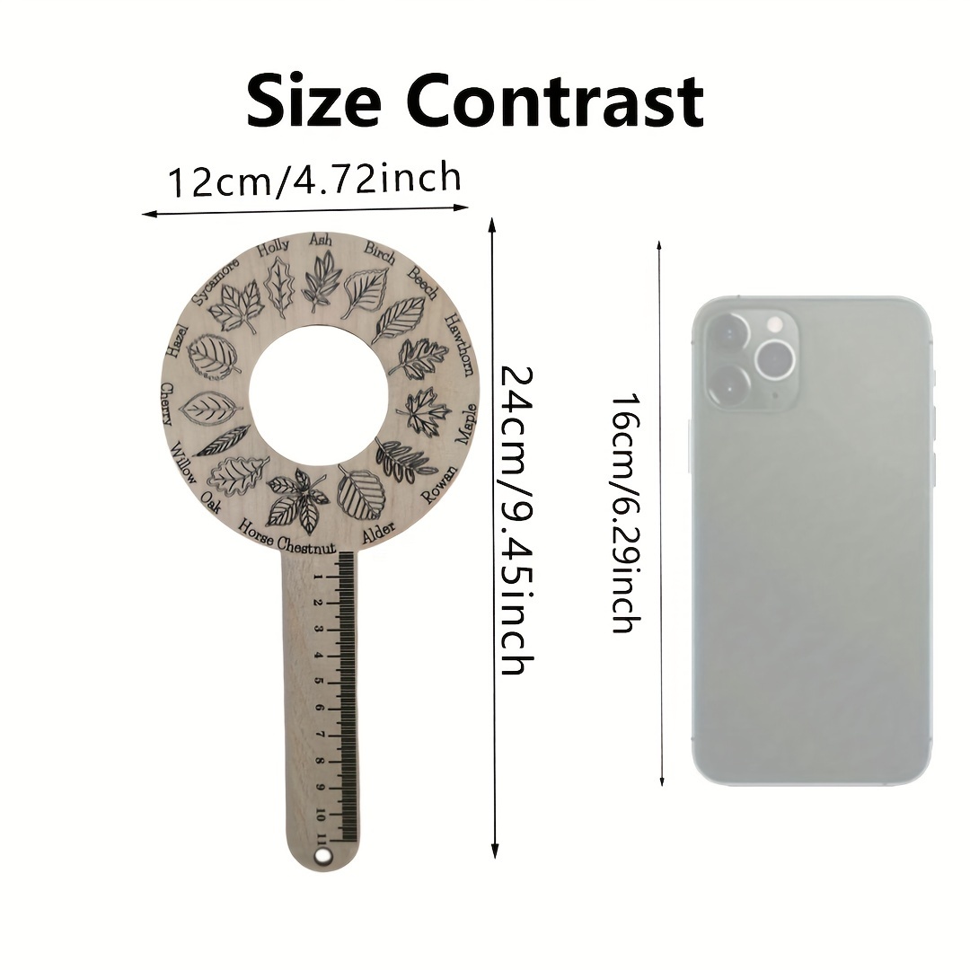 Wooden Leaf Identification Ruler: A Creative Tool - Temu