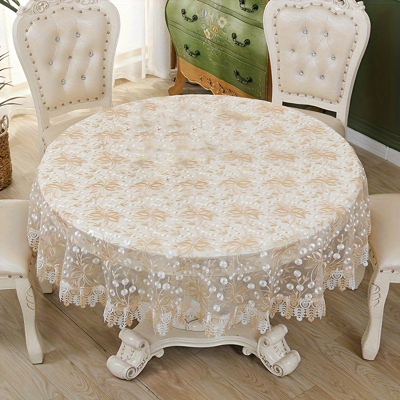Round Table Runner With Lace