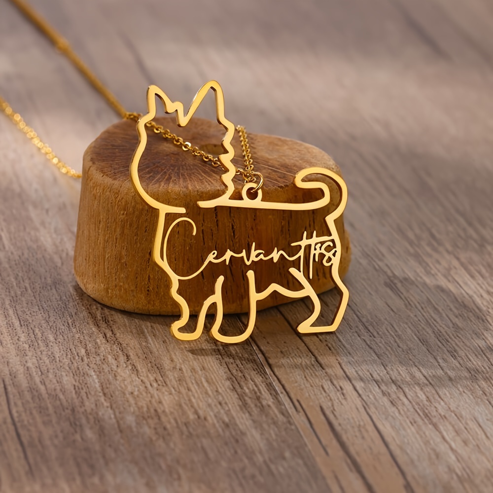 Custom Words/name Decor Hollow Animal Pendant Chain Necklace - Temu Ireland