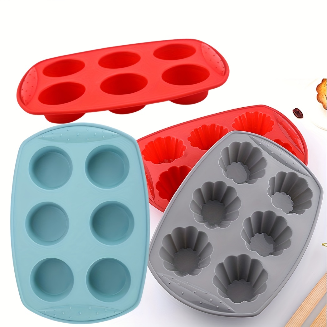 "food grade" Large Silicone Muffin Cupcake Baking Pan 6 - Temu