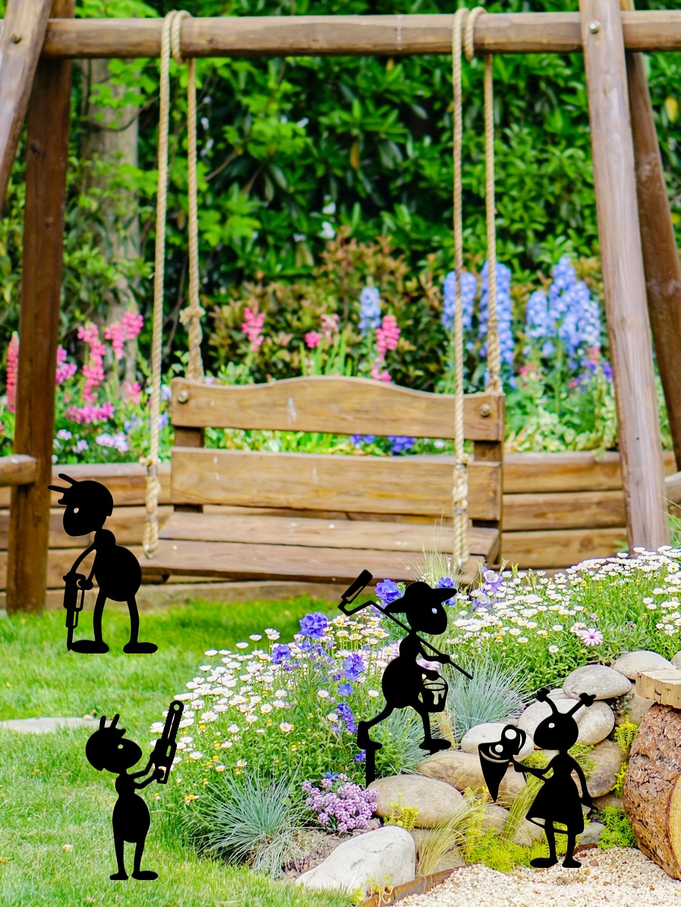 ant silhouette garden sign stakes ground insert garden decor - Temu ...