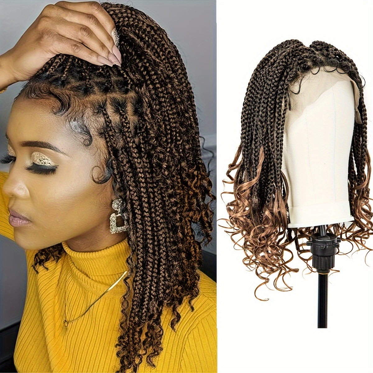 braided wig sold on Temu United States