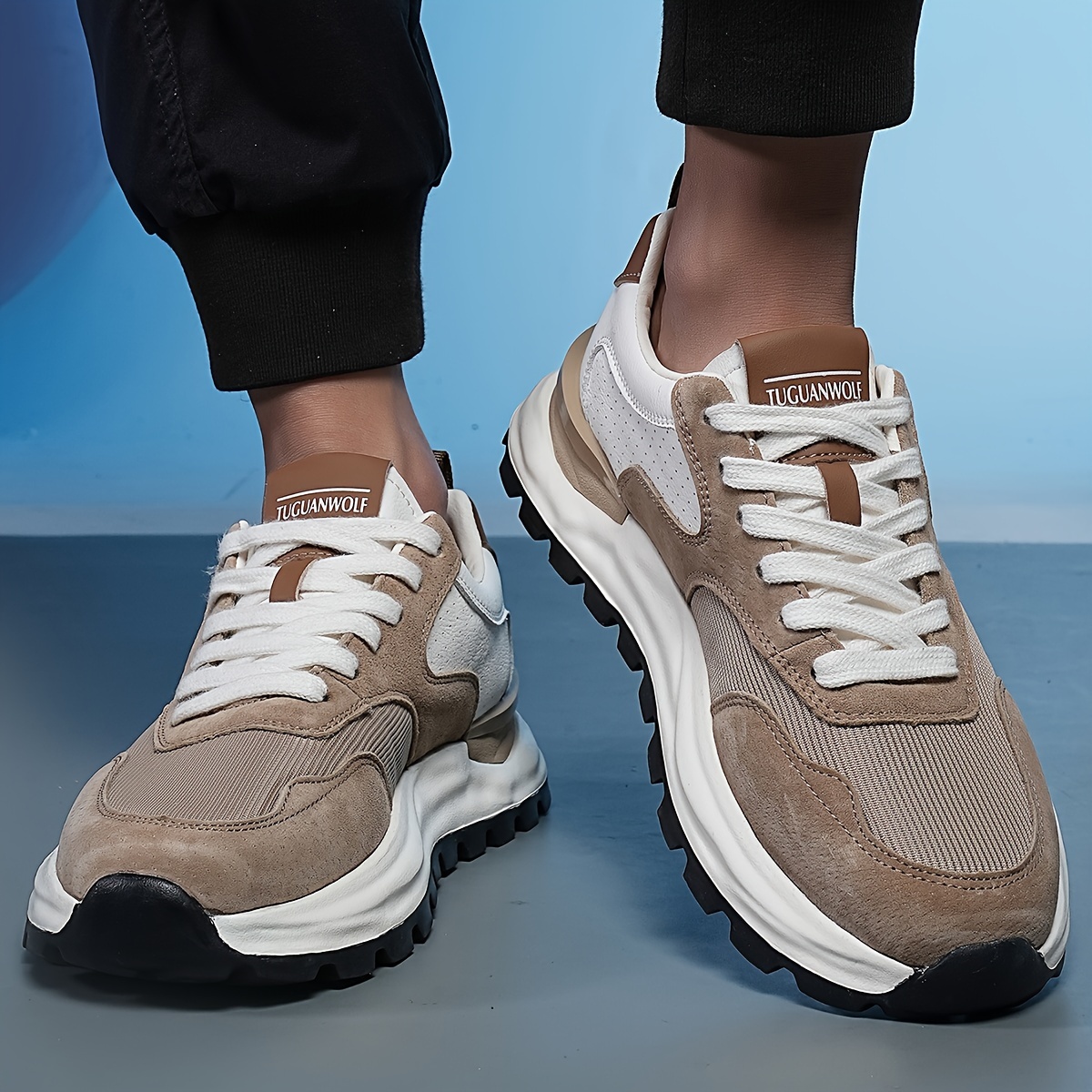 Men's Vintage Colour Block Running Shoes Comfy Non Slip - Temu United ...