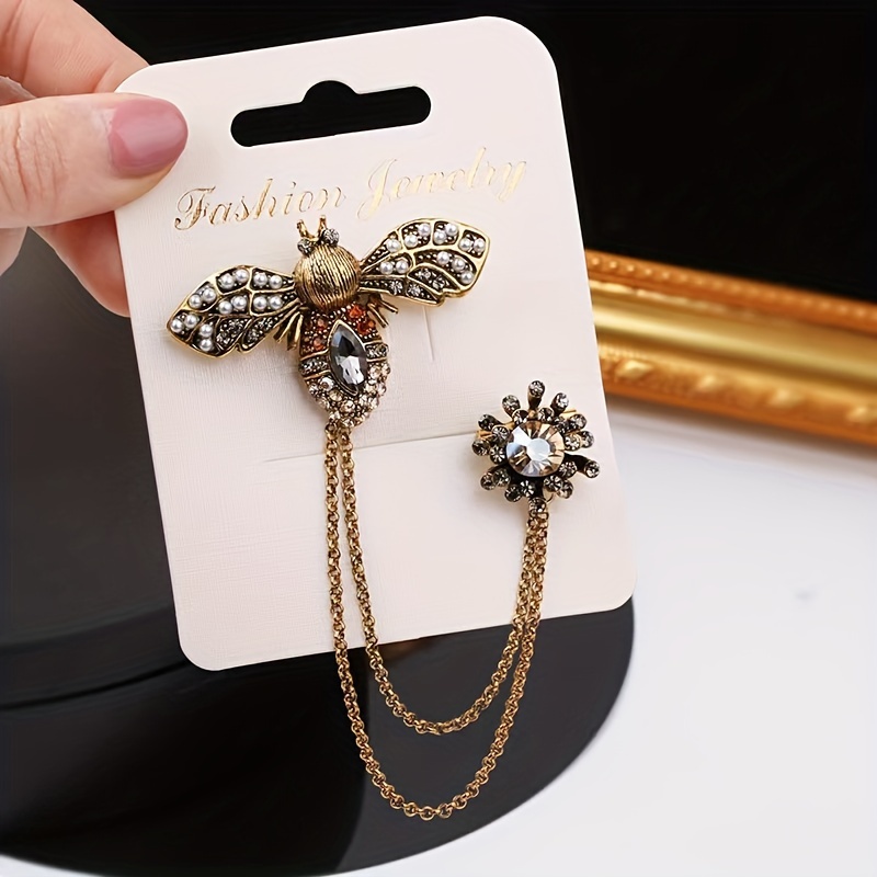 Retro Bee Shaped Brooch Luxury Clothing Lapel Pin Women - Temu Ireland