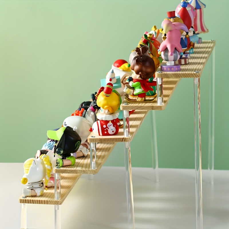 Wooden Blind Box Display Shelf A Staircase style Bubble Mart - Temu