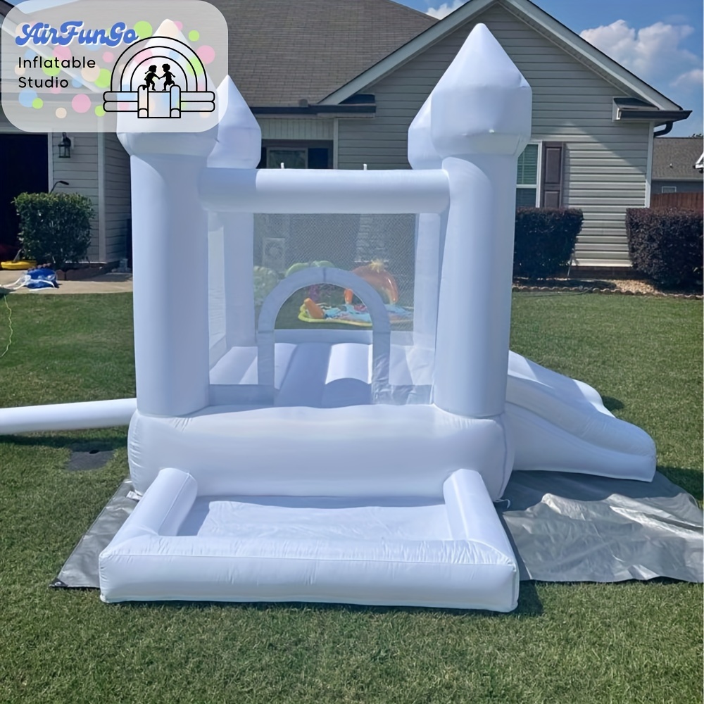 White Bounce House Bouncy Castle Theme Kids Inflatable - Temu
