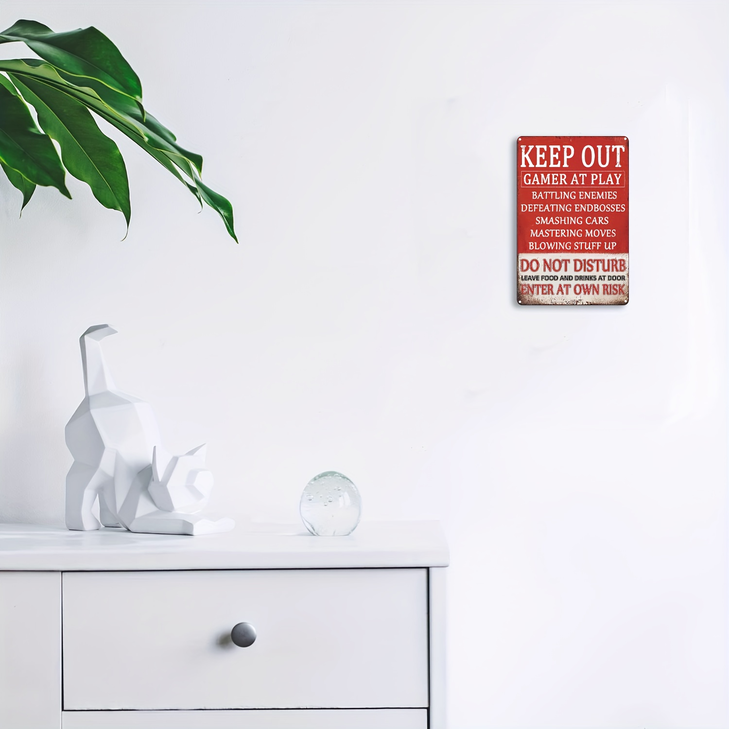 Gaming Room Sign Bedroom Door Tin Funny Keep Sign Wall Decor - Temu ...