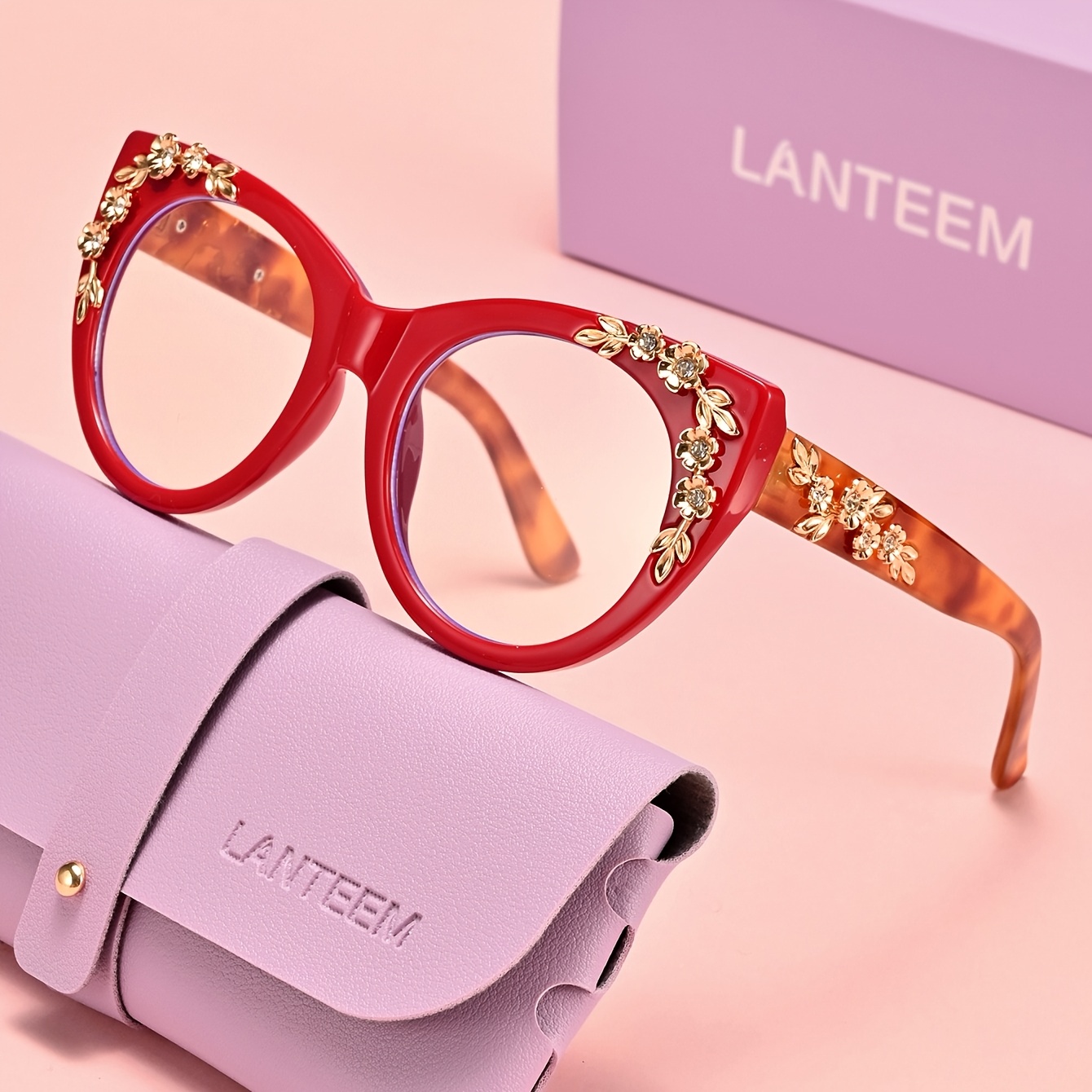 cat eye glasses sold on Temu United States