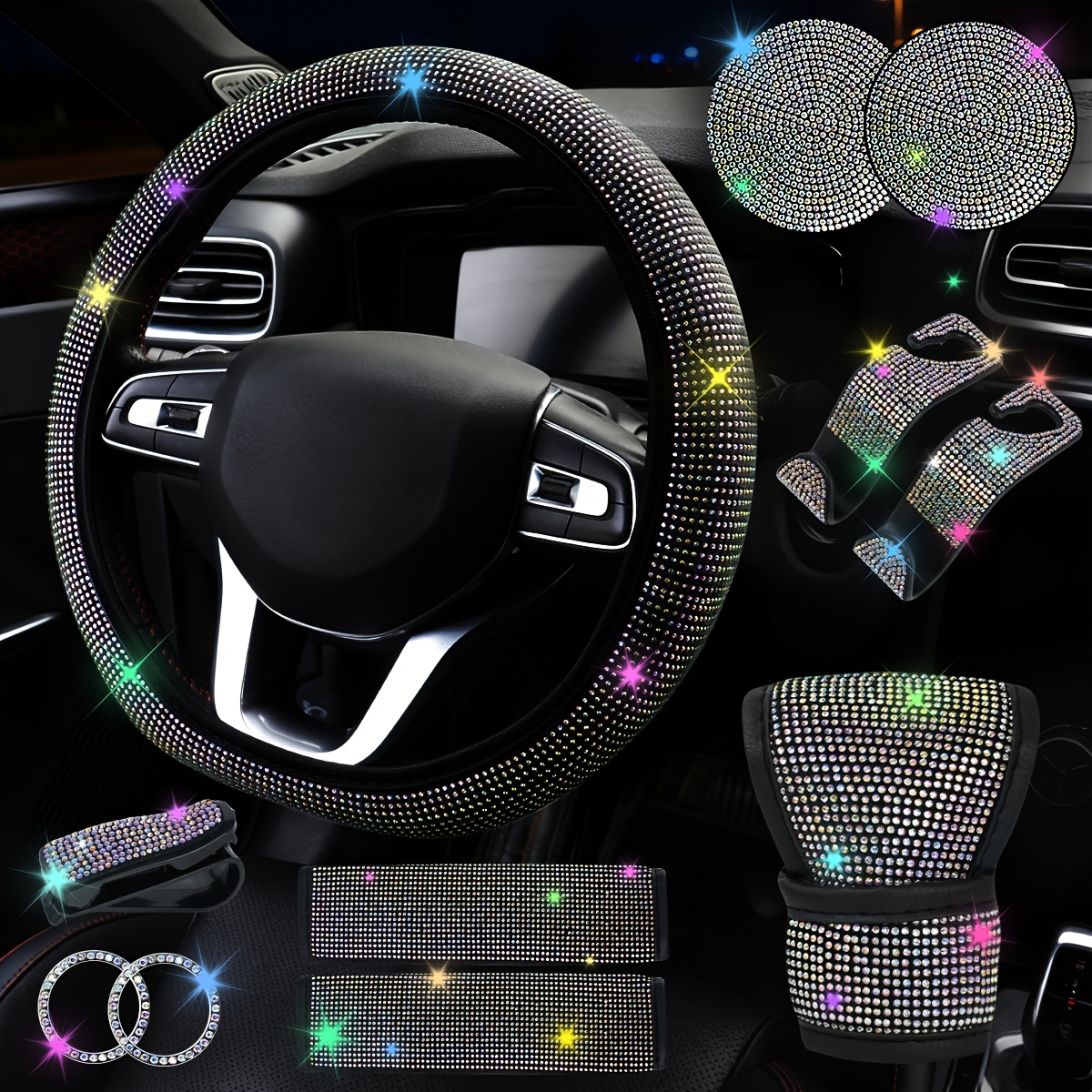 pink car accessories sold on Temu United States