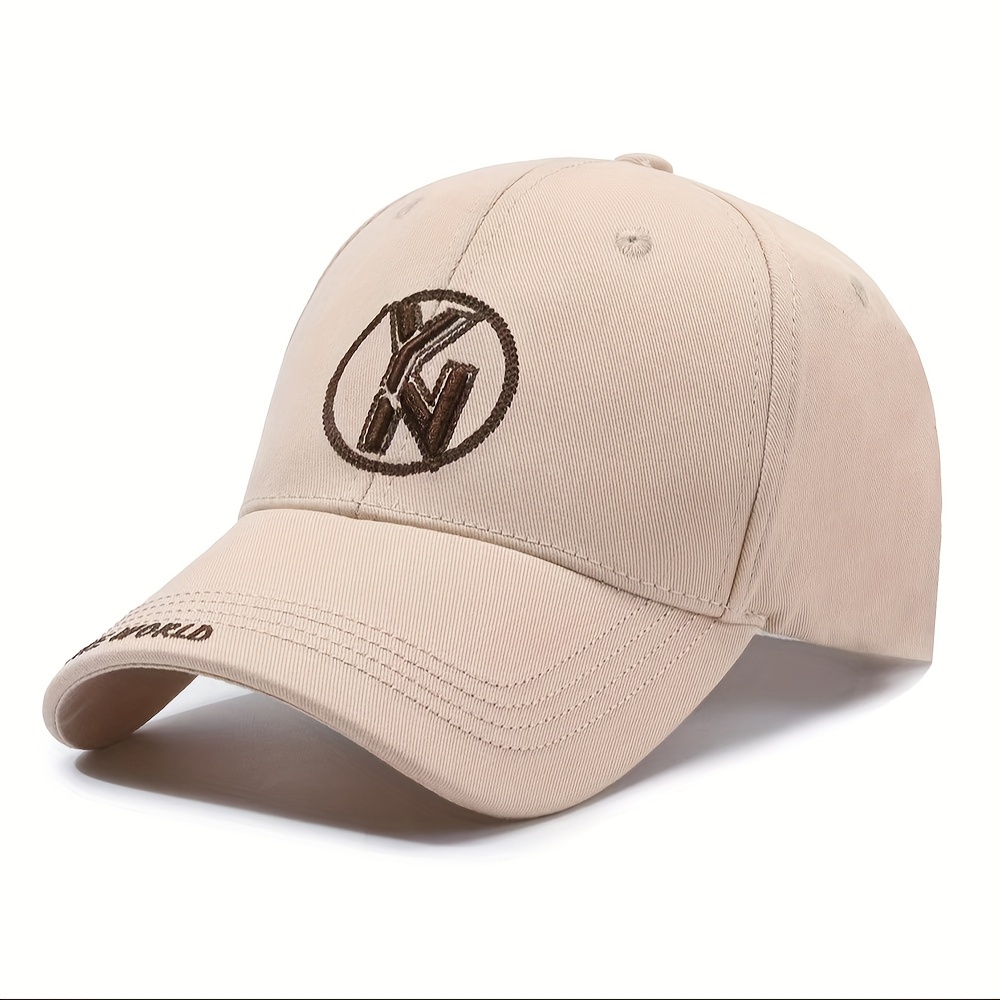 Yn Letter Embroidery Baseball Cap Solid Color Casual Sports - Temu ...