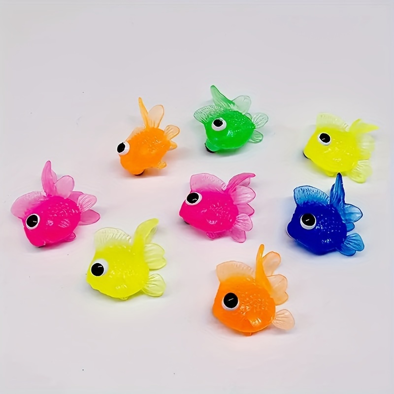 Tiny Goldfish Toy Fish Figure Play Set Artificial Moving - Temu