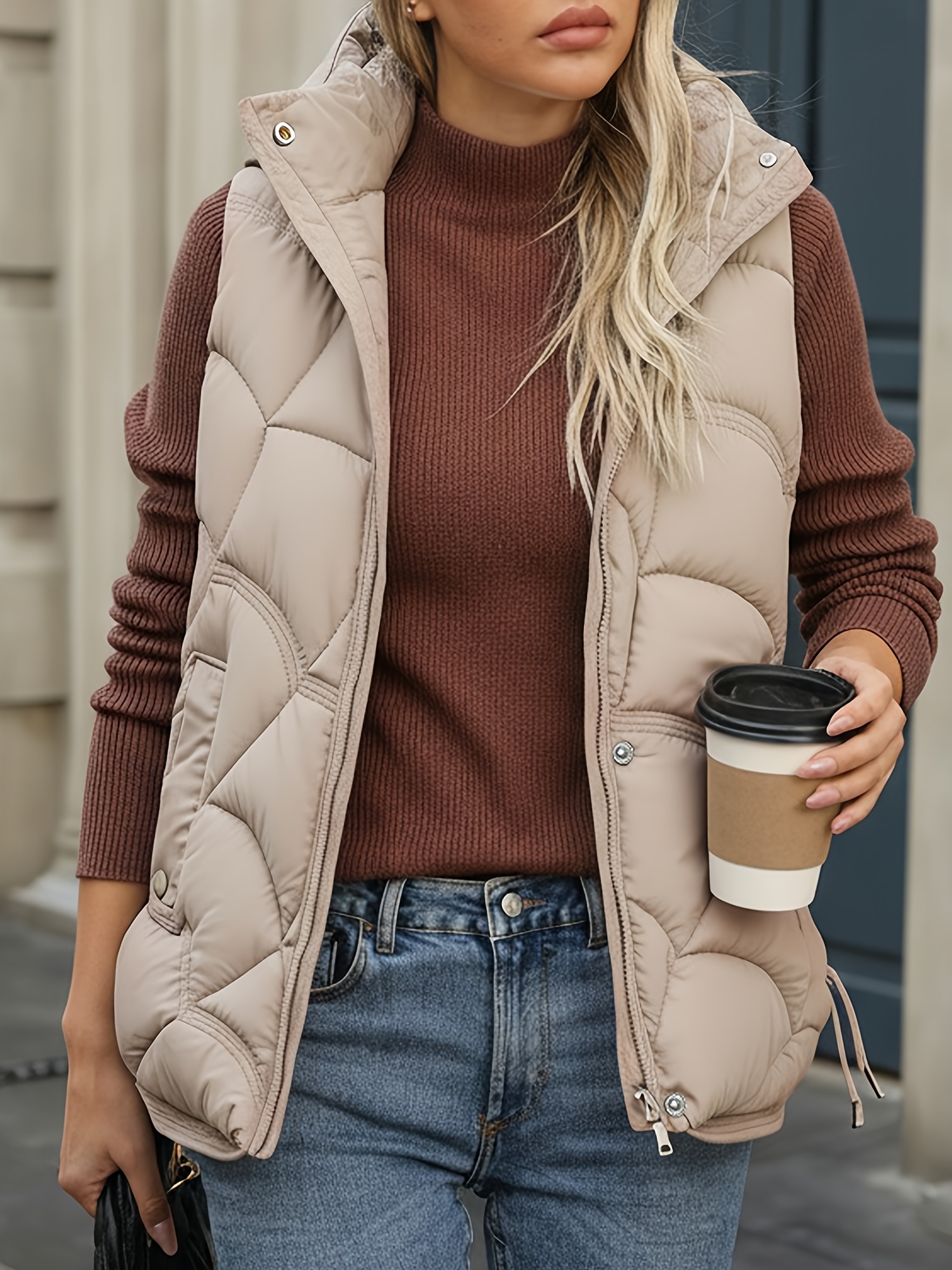 sleeveless puffer jacket sold on Temu United States
