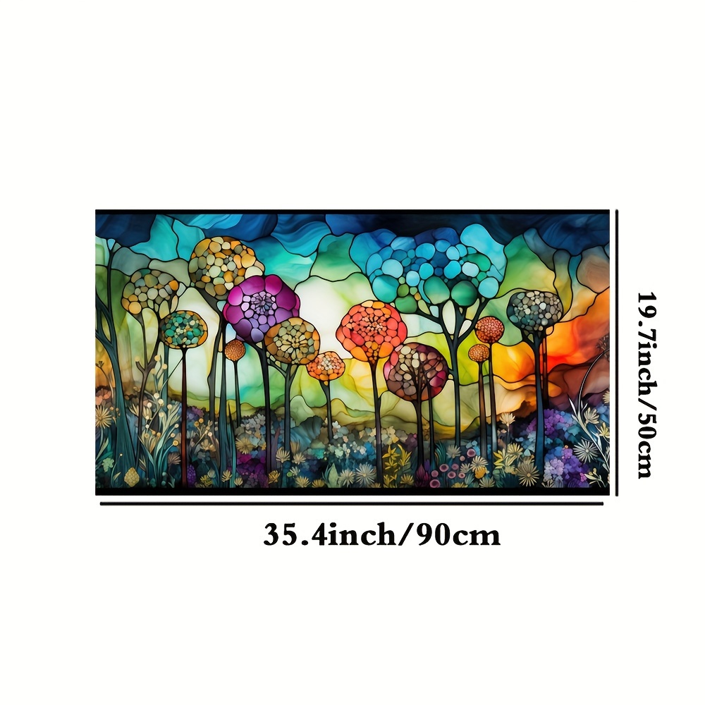 Stained Glass Window Film Colorful Tree Static Cling - Temu Australia