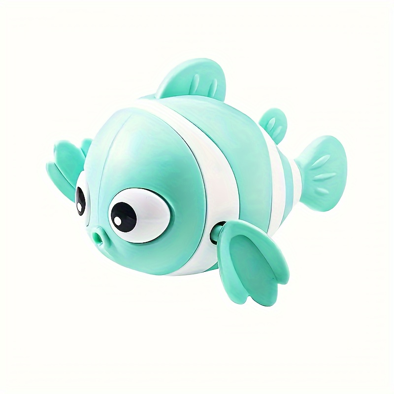 Wind-up Swimming Clownfish Bath Toy For Kids - Durable Plastic Water ...