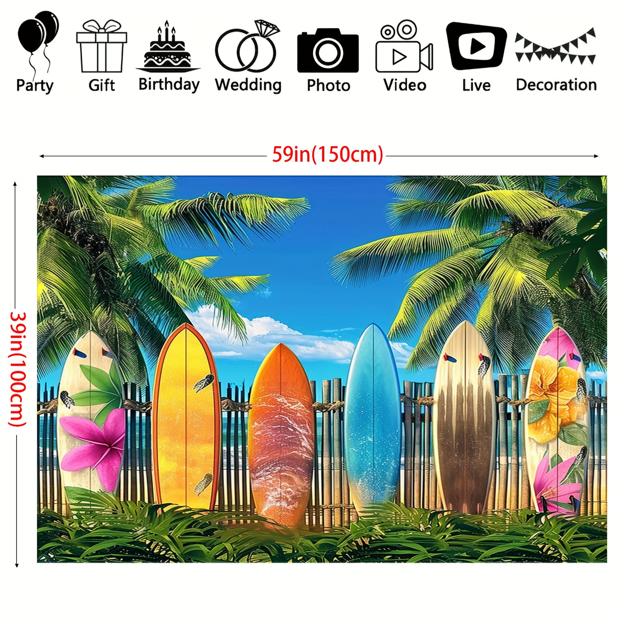 Summer Pool Party Background Party Decor - Temu Canada