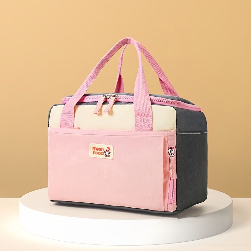 Insulated Lunch Bag Leakproof Reusable Cooler Tote with Adjustable Strap for Office School Picnic Beach Freezable for