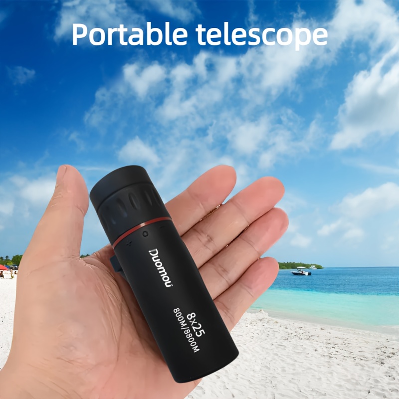 1pc 8x Optical Lens Hd Portable Telescope 8x25 Mini - Temu