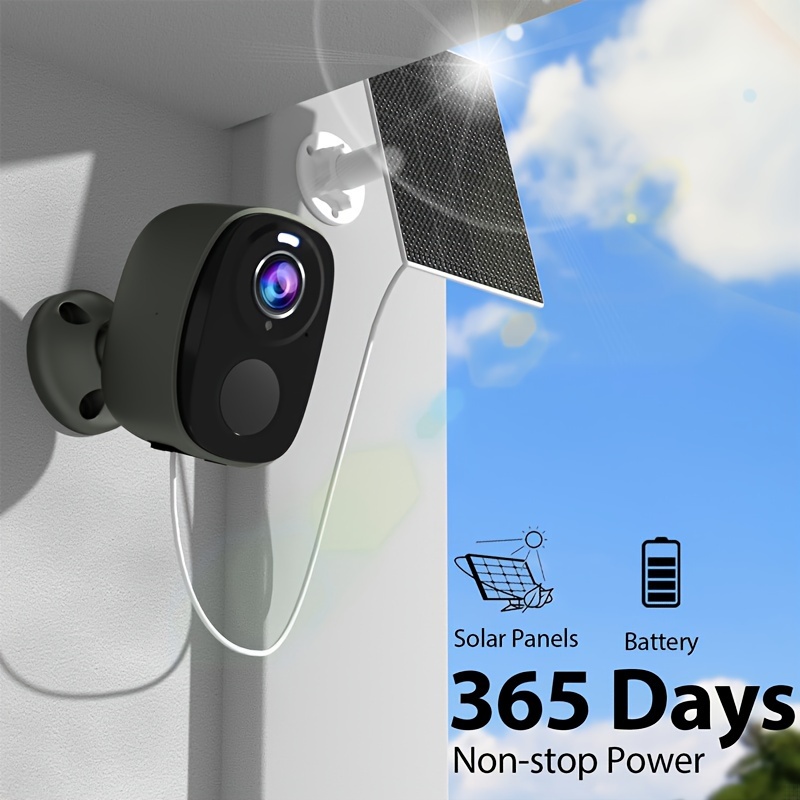 Solar Battery Security Camera Wireless Outdoor 2k - Temu