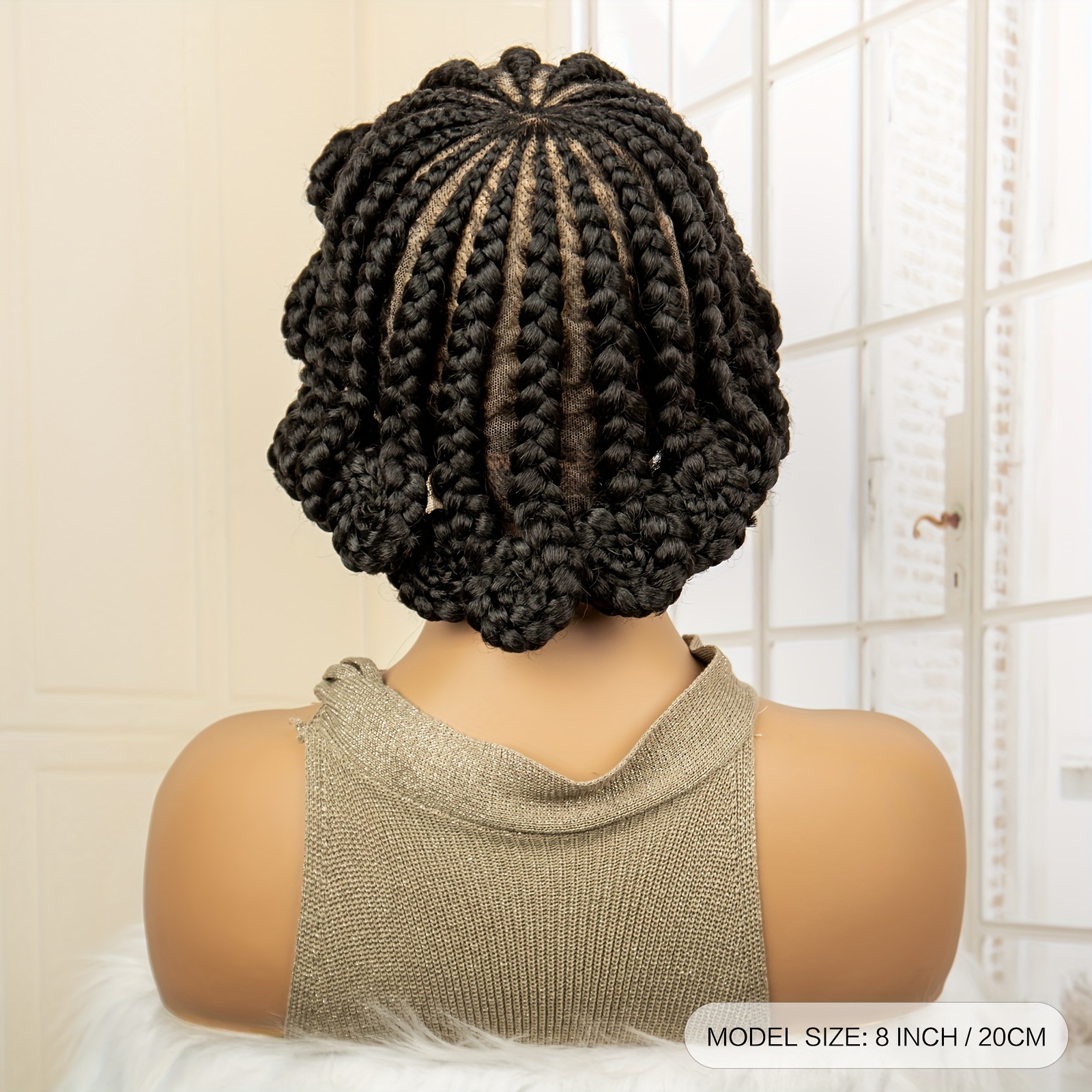 Elegant Full Lace Wig Short Watermelon Braids High - Temu