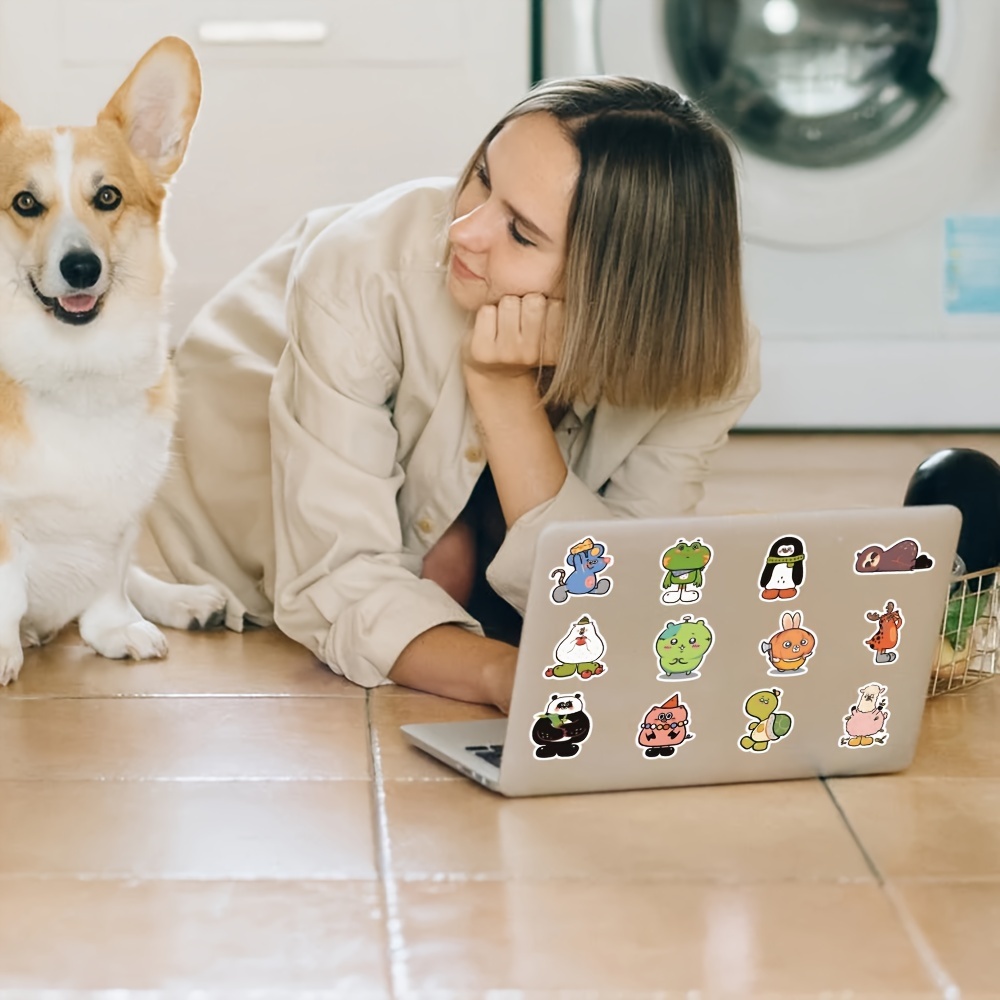 cartoon animals stickers water bottle laptop colorful hat - Temu Australia