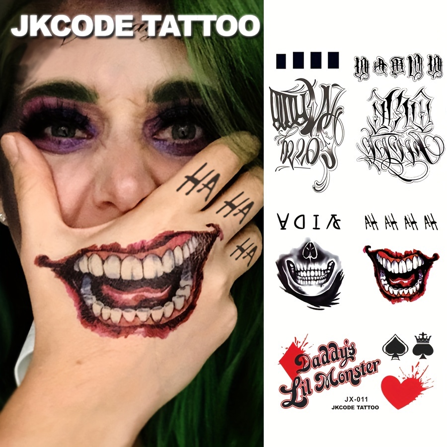 Joker face hand tattoo - Bronctattooaus.com