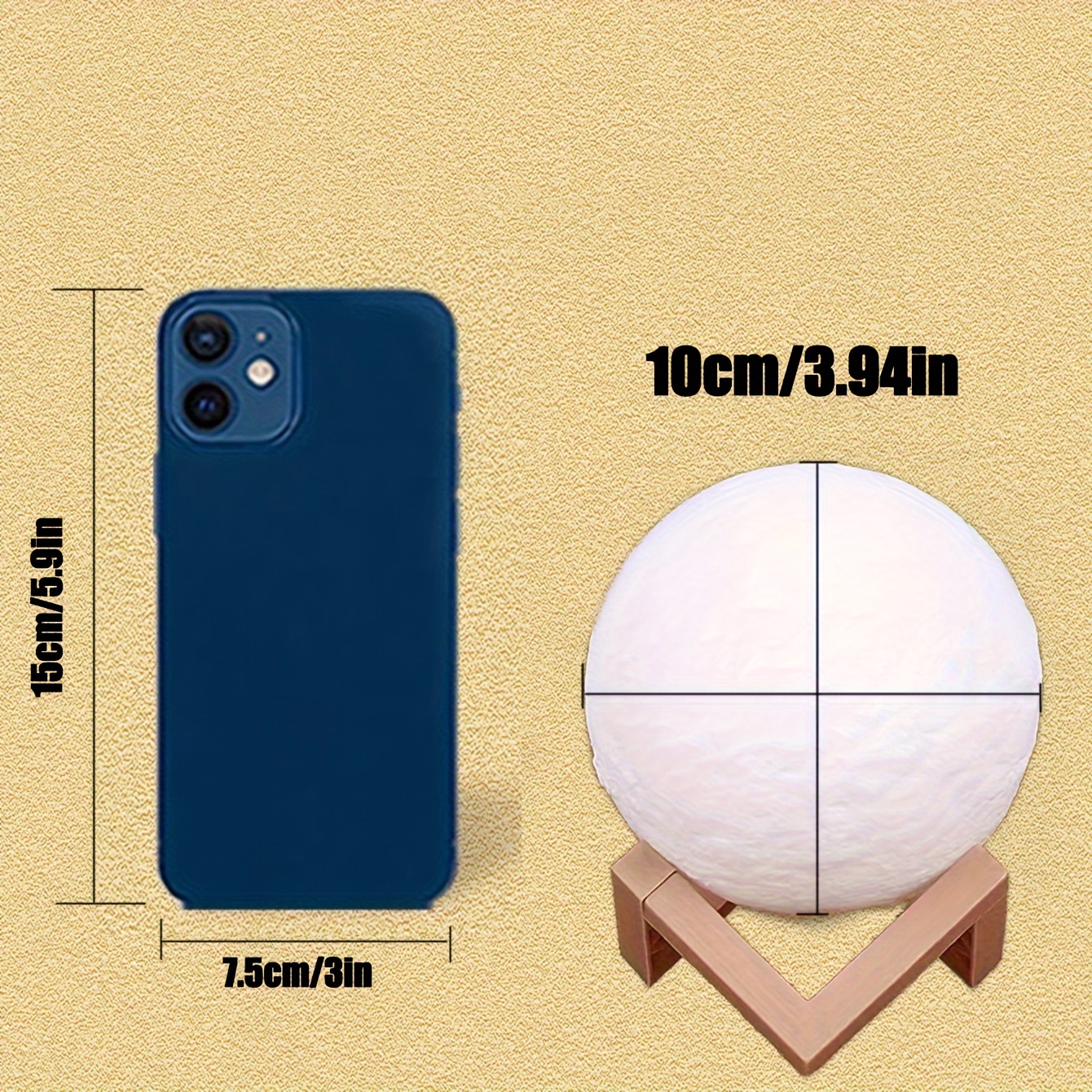 Lampe Led 3d Lune Veilleuse Lune Support - Temu France