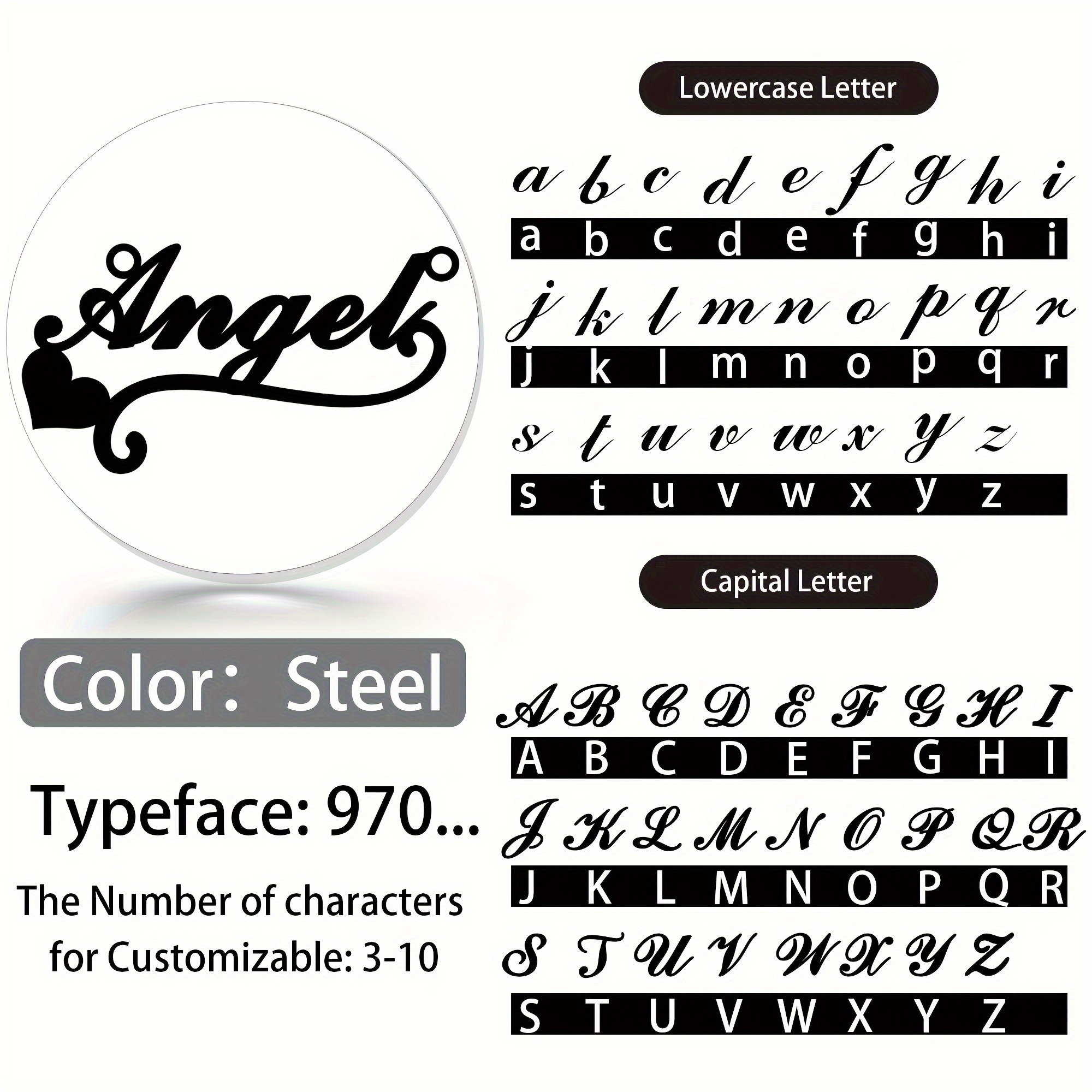 Customized Nameplate Pendant Hollow Initial Stainless Steel Temu Customized Nameplate Pendant Hollow Initial Stainless Steel Temu