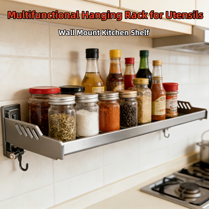 wall mounted kitchen rack sold on Temu United States