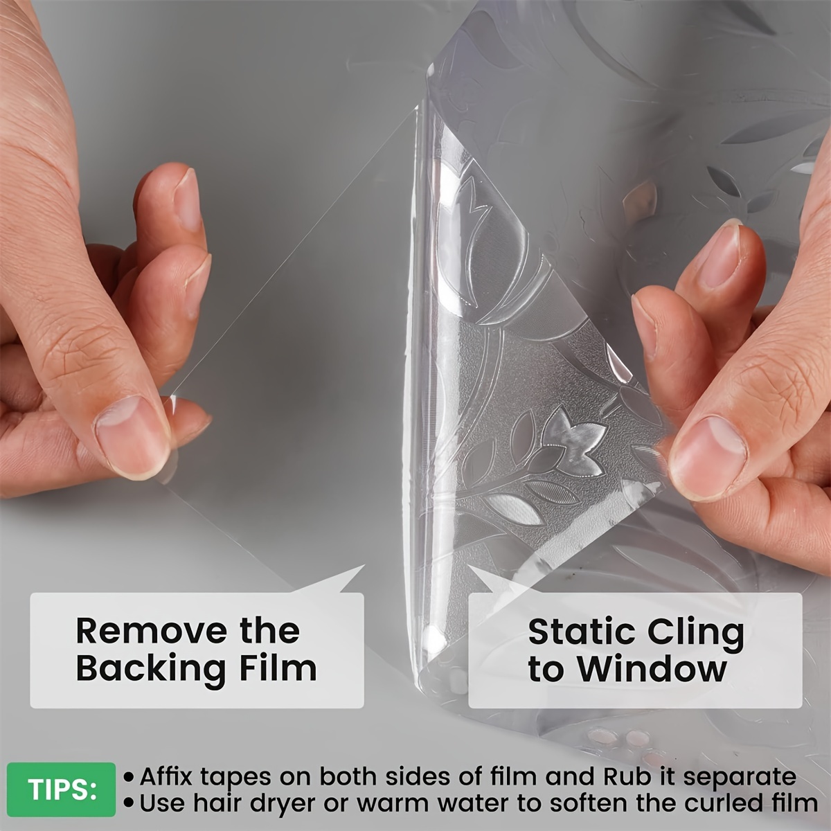 1 Roll Electrostatic Glueless Glass Window Film Laser Craft - Temu